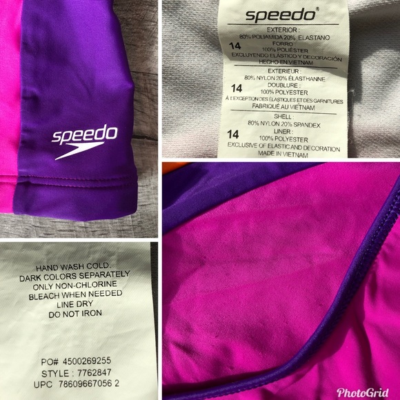 Speedo | Swim | Speedo Girls Tankini Swim Bathing Top Fuchsia Pink ...